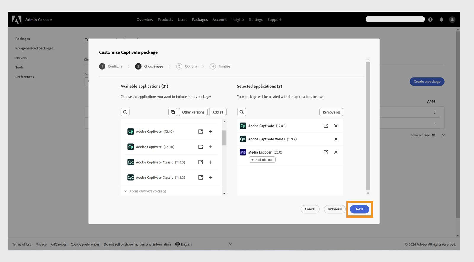 How to Create and Deploy Adobe Captivate Packages | Admin Console Guide